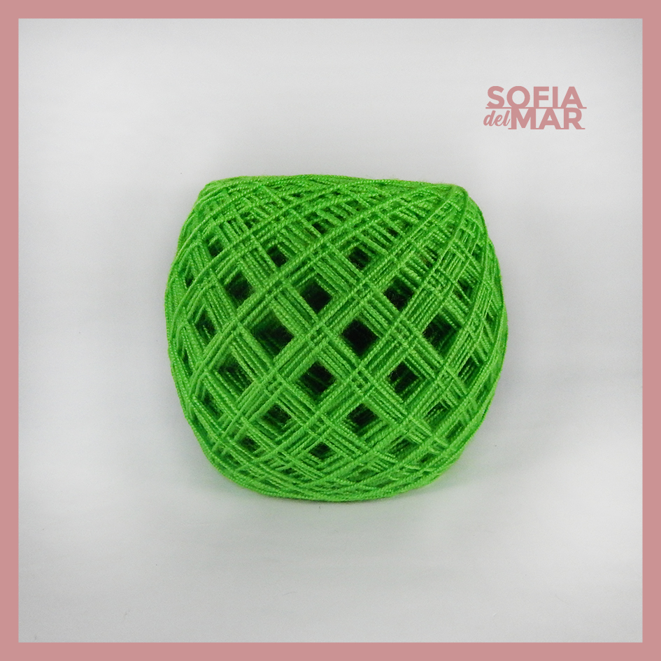 Hilo coral – Verde Hoja 2156 – 50 gr – Sofia del Mar Tejidos a Crochet