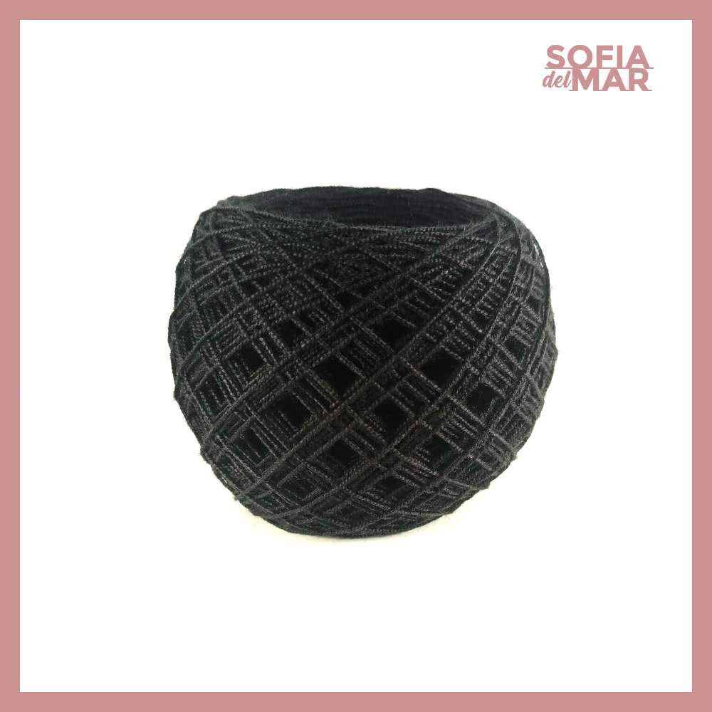 Hilo coral – Negro 8499 – 50 gr – Sofia del Mar Tejidos a Crochet