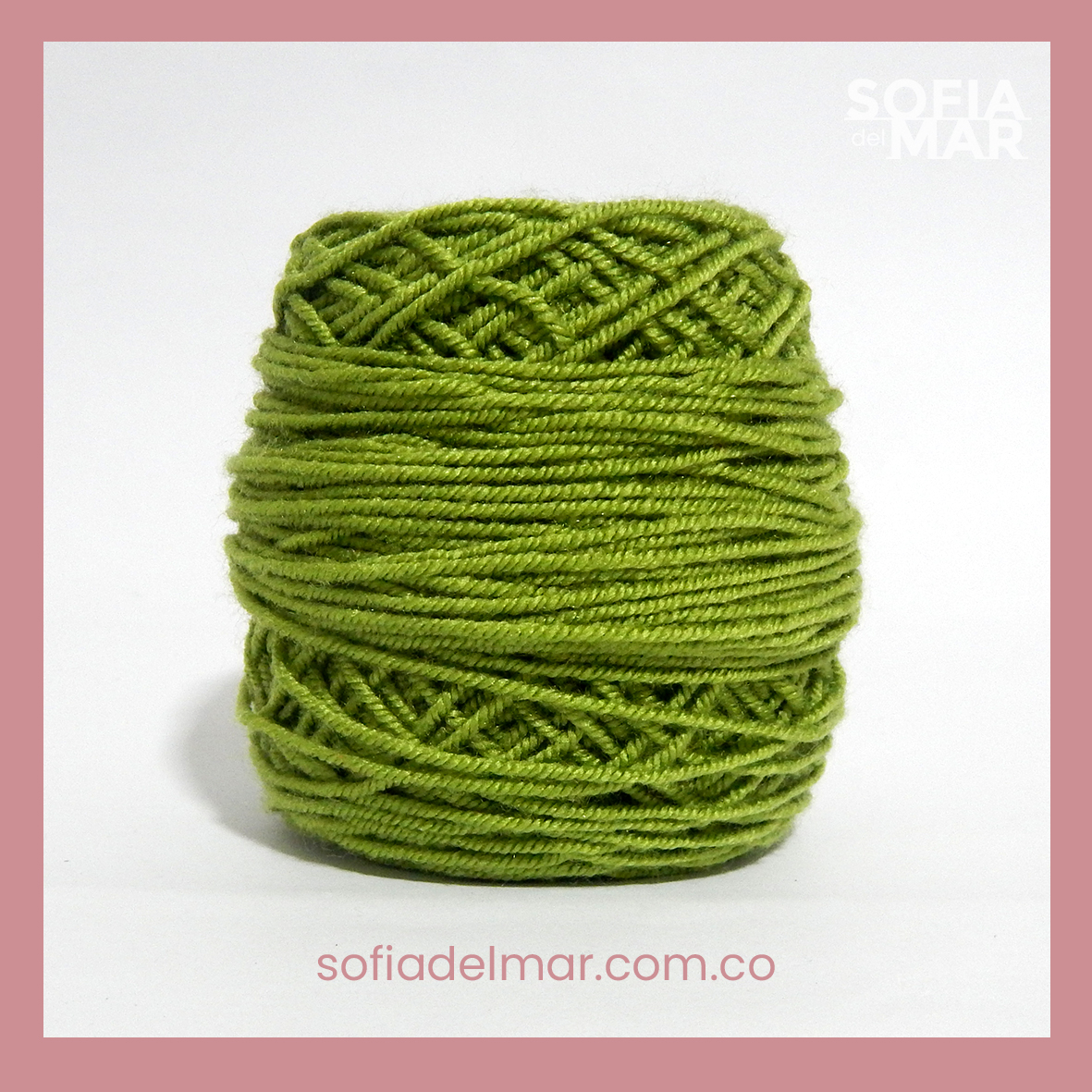 Hilo Macramé – Verde Olivo 7762 – 50 gr – Sofia del Mar Tejidos a Crochet