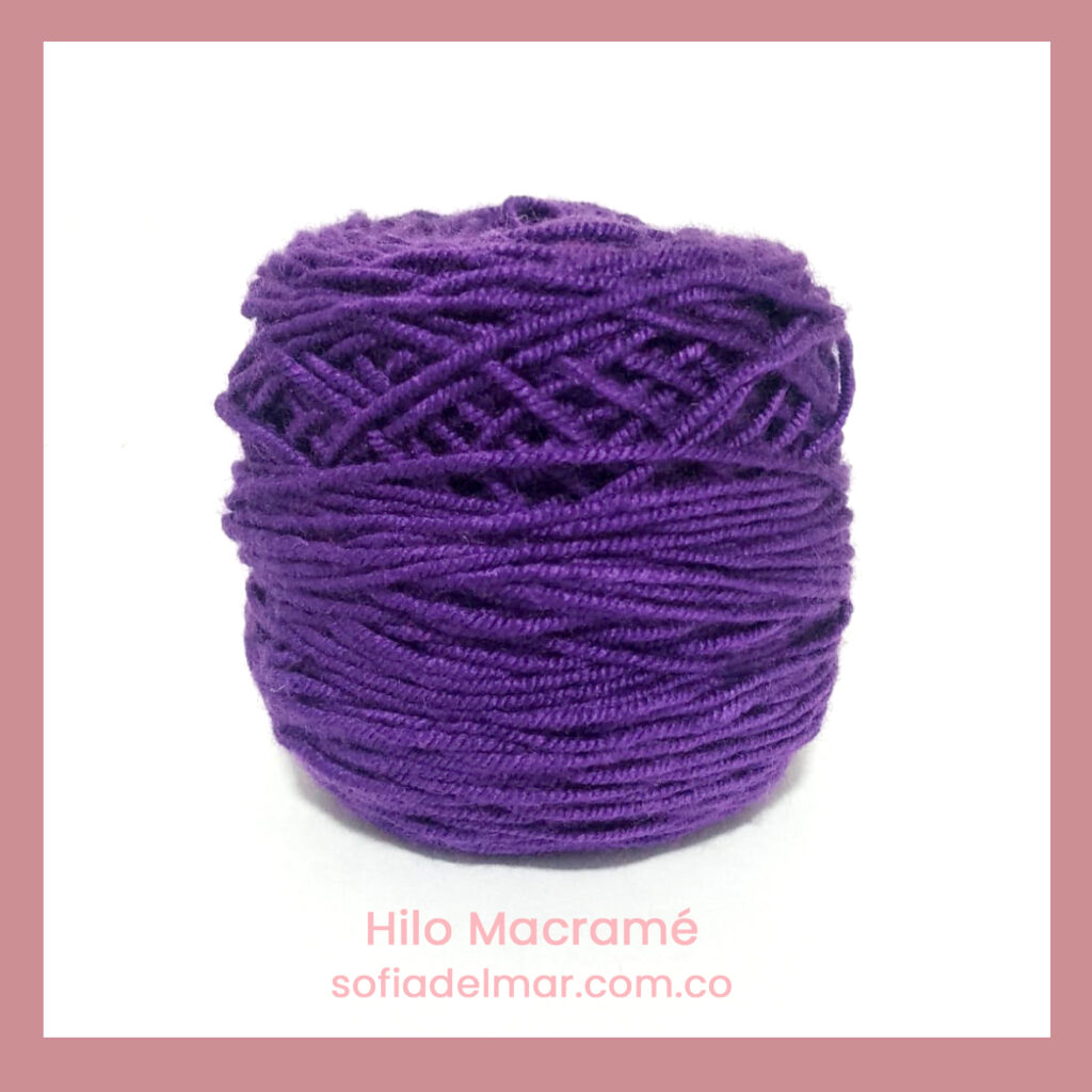 Hilo Macramé – morado oscuro 1617 – 50 gr – Sofia del Mar Tejidos a Crochet