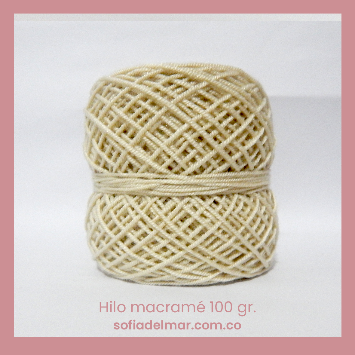 Hilo Macramé – Beige 4- 50 gr – Sofia del Mar Tejidos a Crochet