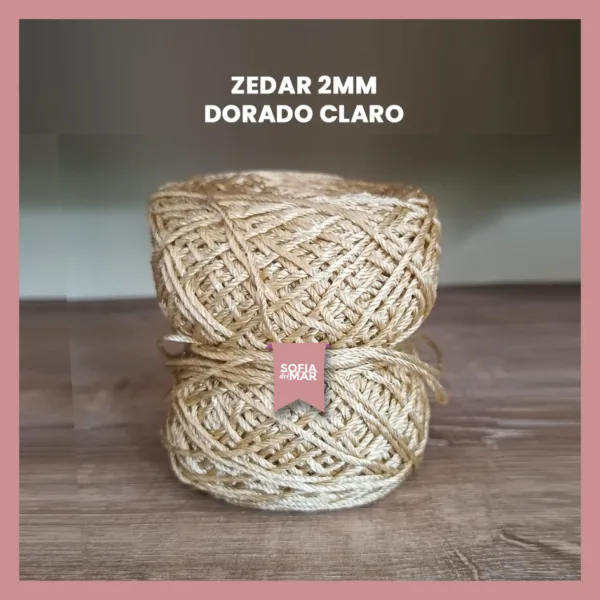 Hilo Zedar con brillos dorados – Dorado Claro – 100 gr – Sofia del Mar ...